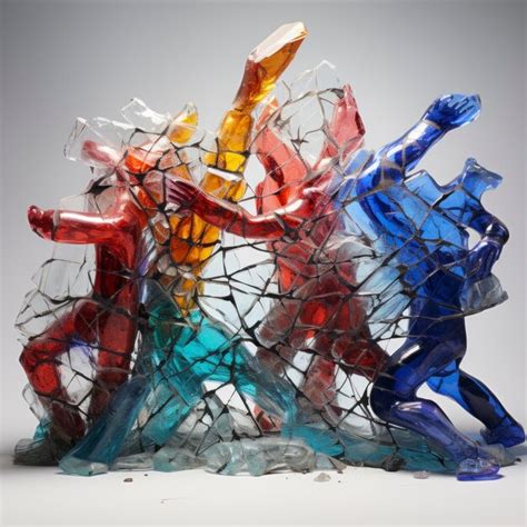 Premium Ai Image Broken Glass Art