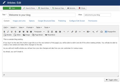 How To Change The Text Editor In Joomla JoomlaBeginner