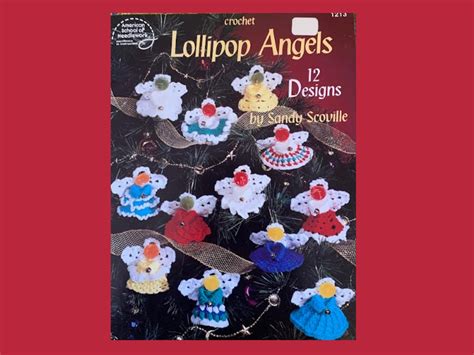 Vintage Christmas Lollipop Angels Pattern Crochet Christmas