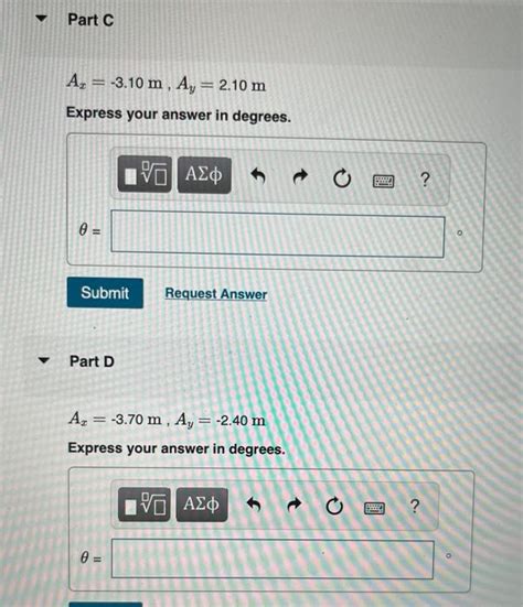 Solved Let θ be the angle that the vector A makes with Part Chegg com