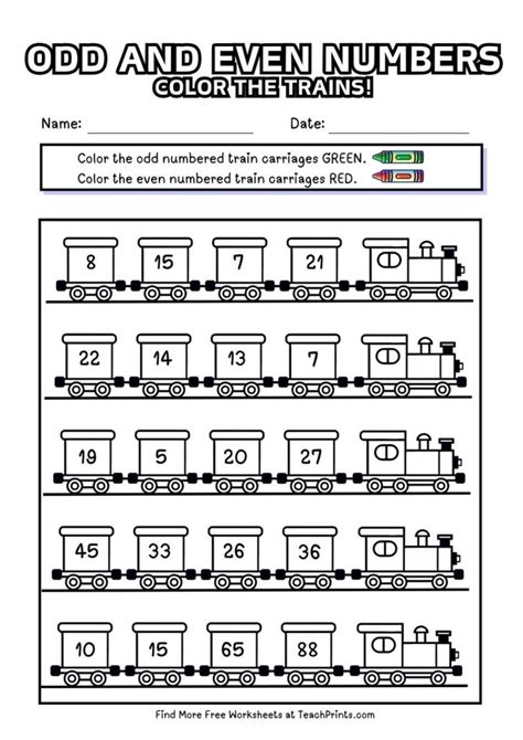 Free Odd And Even Numbers Worksheets Teach Prints