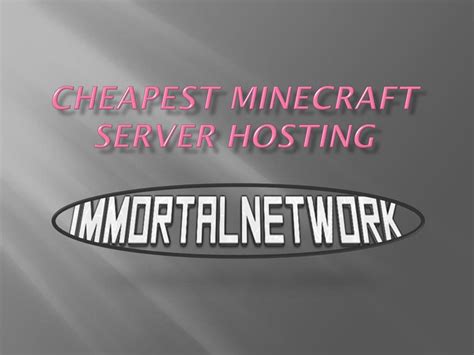 Ppt Cheapest Minecraft Server Hosting Powerpoint Presentation Free