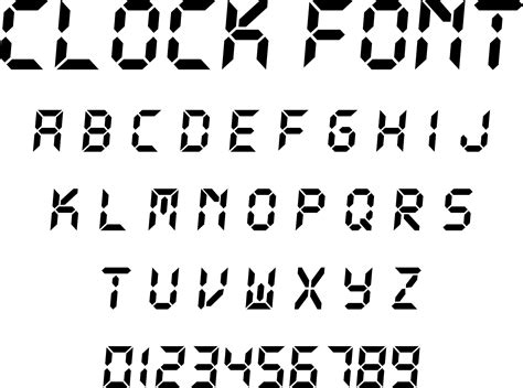 Alarm Clock Font Clock Font Digital Clock Digital Font Clock Font