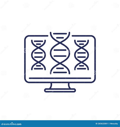 Bioinformatics Icon Analysis Of Biological Data Stock Vector