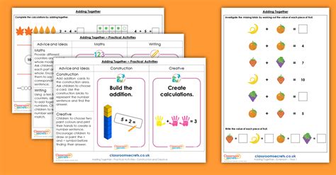 Addition And Subtraction Year Adding Together Practical And Written Activities Classroom