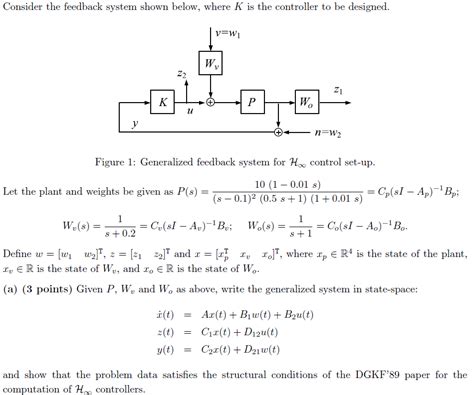 Solved Robust Control Consider The Feedback System Shown