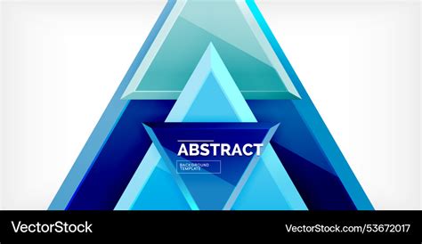 Abstract Background Colorful Triangles With 3d Vector Image