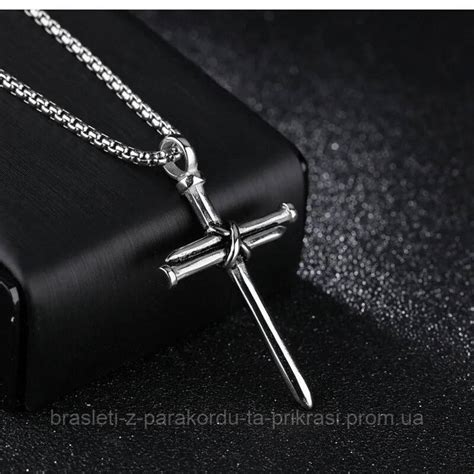 Вінтажне кольє в стилі панк кулон намисто хрестик чоловіче жіноче ціна 199 ₴ купити на Prom Ua