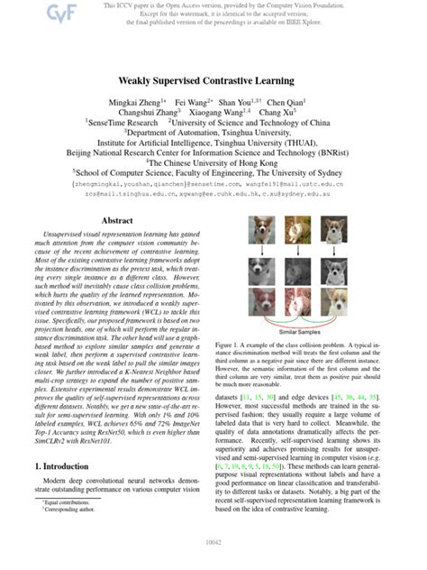 Weakly Supervised Contrastive Learning Pdf Computer Vision