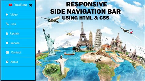 Navbar How To Create Responsive Side Navbar Using Html And Css How To Create Menubar By