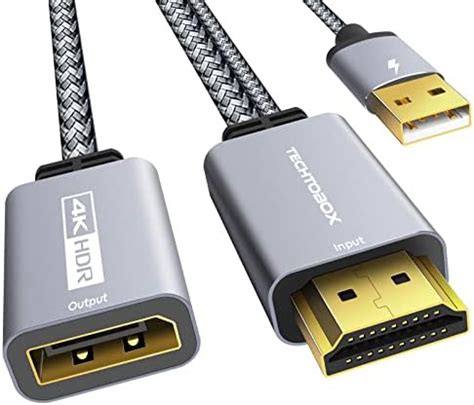 Amazon Com Switchflux Hdmi To Displayport Adapter K Hz Active Hdmi Male To Dp Female