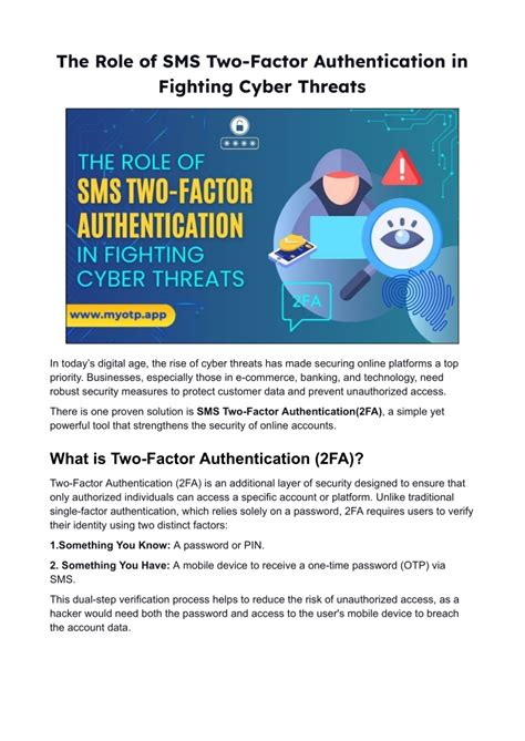 Ppt The Role Of Sms 2fa Authentication In Fighting Cyber Threats Powerpoint Presentation Id