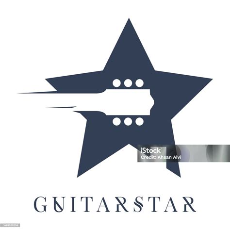 Guitar Star 로고와 Success And Winner 로고 레드 스타 스우시 로고 템플릿 일러스트레이션 디자인 1위에 대한 스톡 벡터 아트 및 기타 이미지 Istock