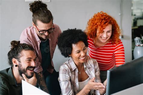 Software Engineers Working On Project And Programming In Company