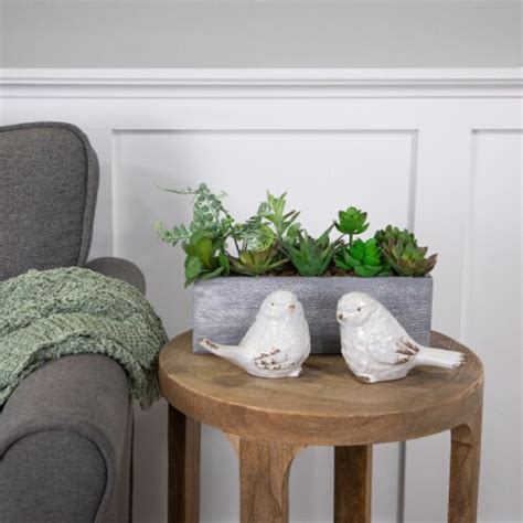 Northlight Artificial Mixed Succulent Plants In A Rectangular Planter 11 75 1 0000 King Soopers