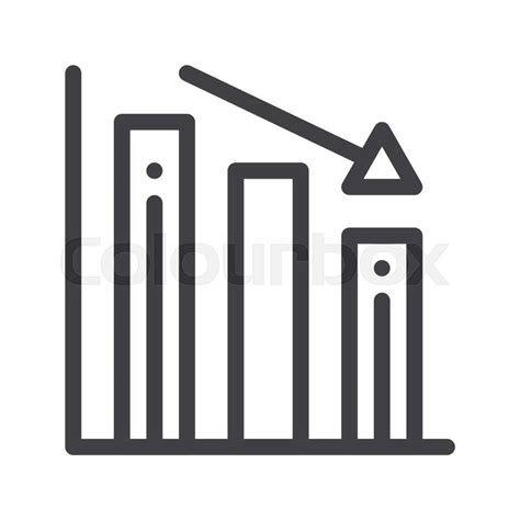 Loss Graph Line Icon Outline Vector Sign Linear Style Pict Colourbox