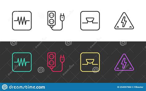 Set Line Resistor In Electronic Circuit Electric Extension Buzzer And High Voltage On Black