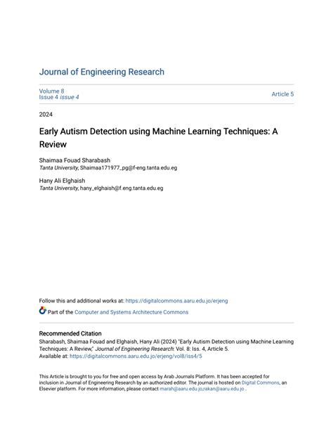 Pdf Early Autism Detection Using Machine Learning Techniques A Review