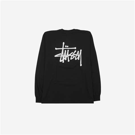 스투시 베이직 스투시 롱슬리브 티셔츠 블랙 2022 Kream