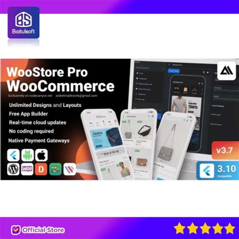 Jual Source Code Aplikasi Woostore Pro Woocommerce Flutter Full App E
