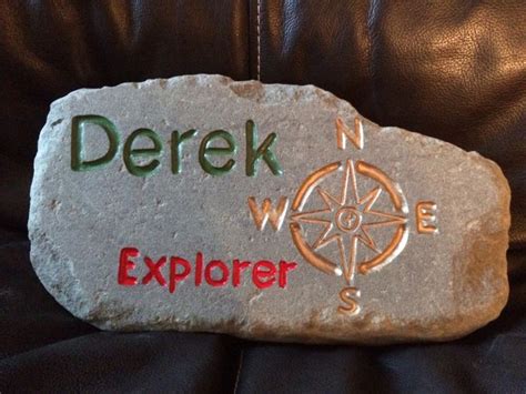 Dereks Golden Compass Bluestone Decor Piece