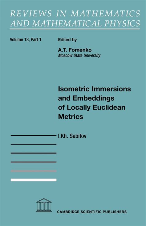Isometric Immersions And Embeddings Of Locally Euclidean Metrics Cambridge Scientific