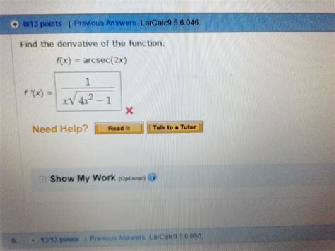 Solved Find The Derivative Of The Function F X