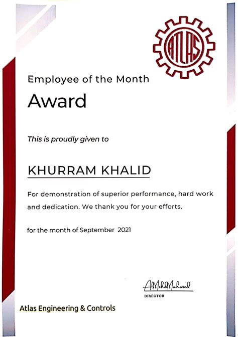 Thank You Team Atlas Engineering And Controls For Recognising My Efforts Its A Privilege To