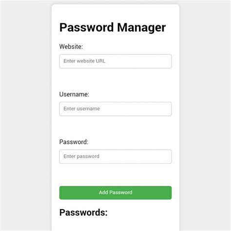 Create A Simple Password Manager With Html Css And Javascript