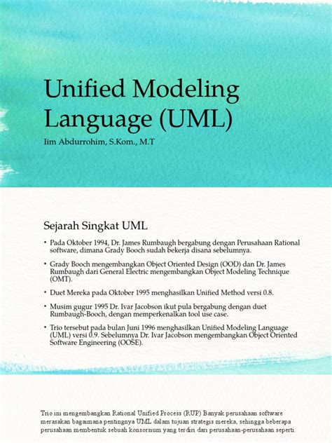 p3 sejarah unified modeling language uml revisi pdf