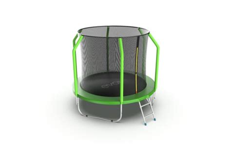 EVO JUMP Cosmo 8ft (Green) Батут с внутренней сеткой и лестницей ...