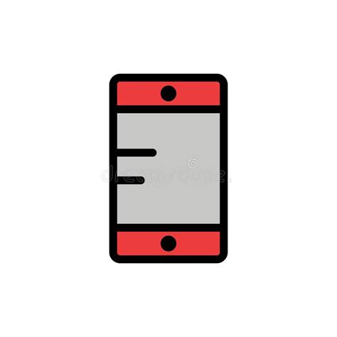 Mobile Cell School Flat Color Icon Vector Icon Banner Template Stock