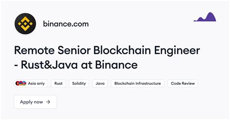 Himalayas On Linkedin Remote Senior Blockchain Engineer Rustandjava Job At Binance