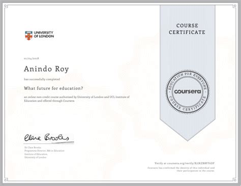 Coursera Certificate Pdf