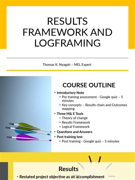 Results Framework And Logframe 13th October 2020 Pdf Goal
