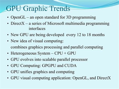 Graphics Processing Unit GPU System Ppt