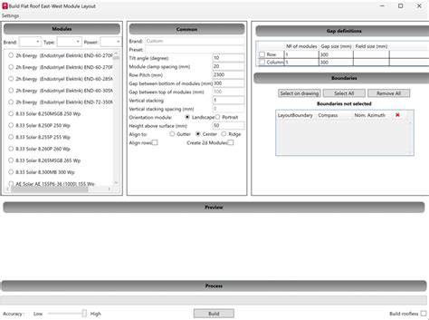 Build Module Layout East West