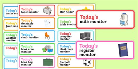 👉 Classroom Monitor Stickers Teacher Made