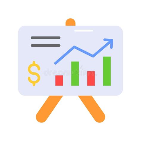 Data Chart On Board Showing Vector Of Presentation In Trendy Style Premium Icon Stock Vector