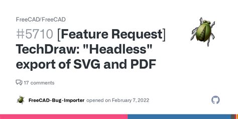 [techdraw] [feature] Headless Export Of Svg And Pdf · Issue 5710 · Freecad Freecad · Github