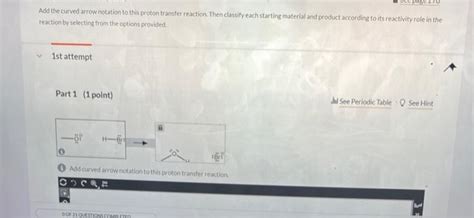 solved add the curved arrow notation to this proton transfer