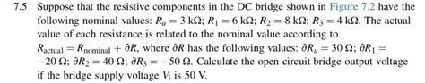 Solved Ru 2 Figure 72 Deflection Type Dc Bridge