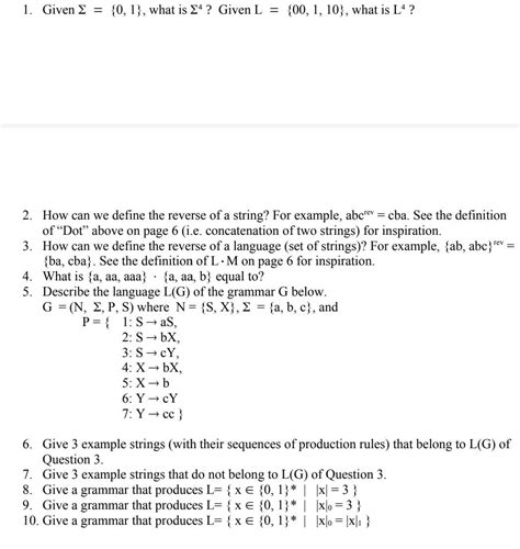 Solved 1 Given Σ 0 1 What Is 24 Given L 00 1