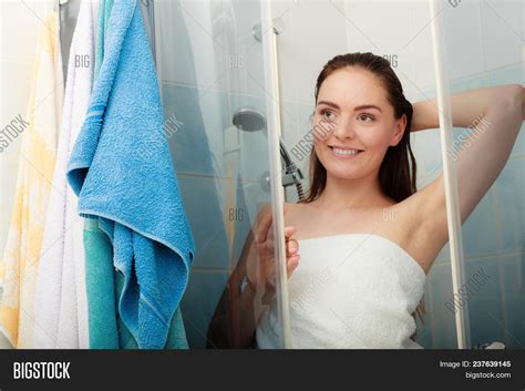 Girl Showering Shower Image And Photo Free Trial Bigstock