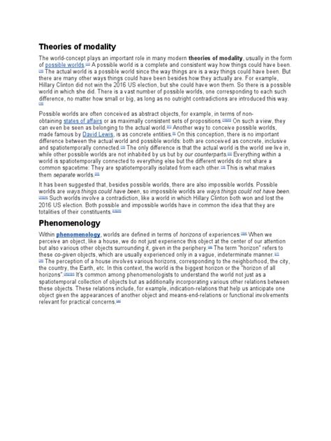 Theories Of Modality Possible Worlds Pdf Modal Logic Phenomenology Philosophy