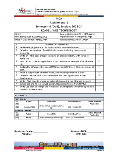Webtech Assignment 1 Mpec Pdf Html World Wide Web