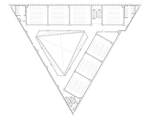 Triangle School By Nameless Architecture Has A Three Sided Courtyard