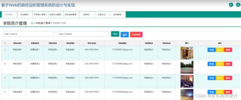 Javajspssm基于web的高校迎新管理系统的设计与实现【2024年毕设】ssm高校迎新管理系统 Csdn博客