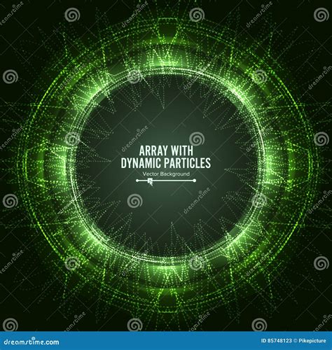 Array Vector With Splash Particles Big Data Complex Digital Abstract