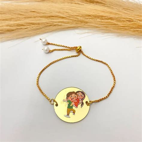 Alloy Brother Sister Love Charm Rakhi Cum Bracelet For Brother